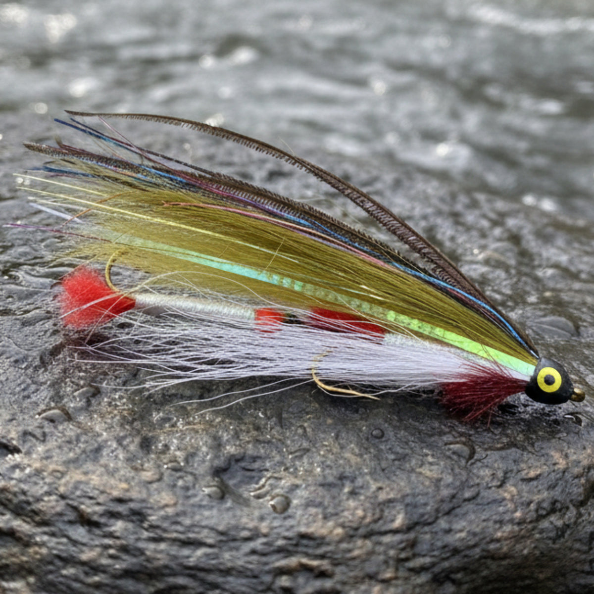Streamer Fishing Fly, Hairwing, Olive and White Shiner Tandem – Dc ...